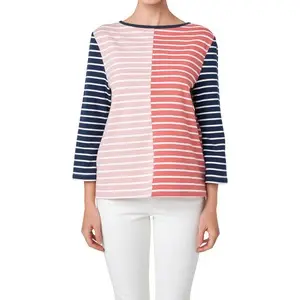 English Factory Stripe Colorblock Top