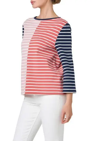 English Factory Stripe Colorblock Top