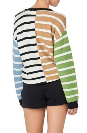 English Factory Mixed Stripe Sweater