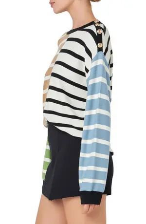 English Factory Mixed Stripe Sweater