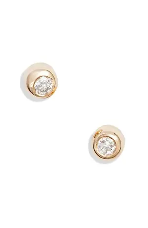 Anzie Cléo Diamond Bezel Stud Earrings - Clear