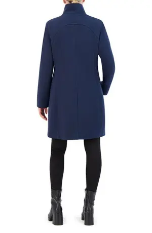 Cole Haan Twill Coat - Navy