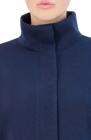 Cole Haan Twill Coat - Navy