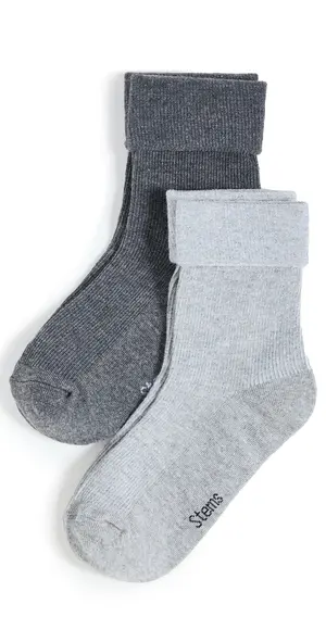 STEMS 2-pack Lounge Socks - Grey/charcoal