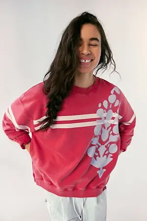 Free People All Star Buti Logo Pullover - Winterberry Combo