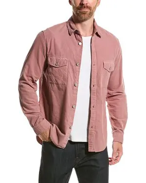 FRAME Frame Denim Double Pocket Micro Cord Shirt - Pink