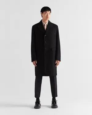 Prada Suede Coat - Black