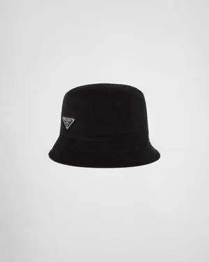 Prada Corduroy Bucket Hat - Black