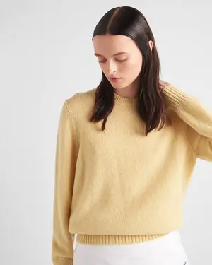 Prada Wool And Cashmere Crew-neck Sweater