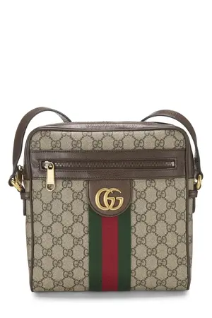 Gucci Gg Supreme Ophidia Messenger Bag - Brown