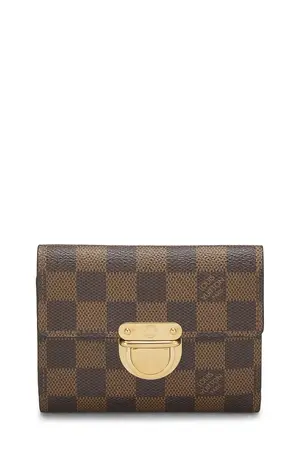 LOUIS VUITTON Damier Ebene Koala Wallet - Brown