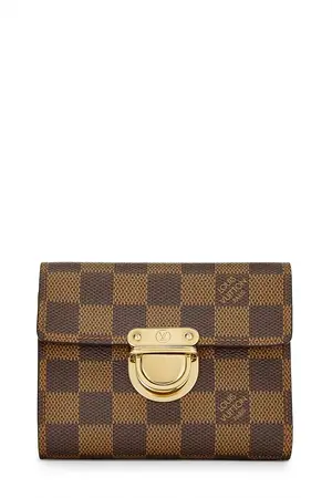 LOUIS VUITTON Damier Ebene Koala Wallet - Brown