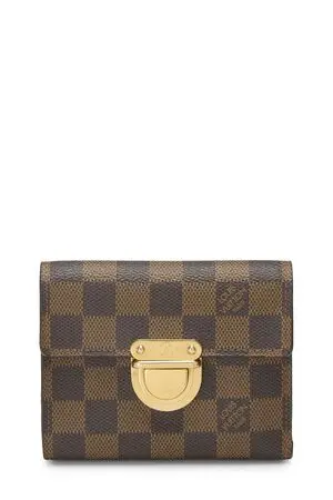 LOUIS VUITTON Damier Ebene Koala Wallet Red