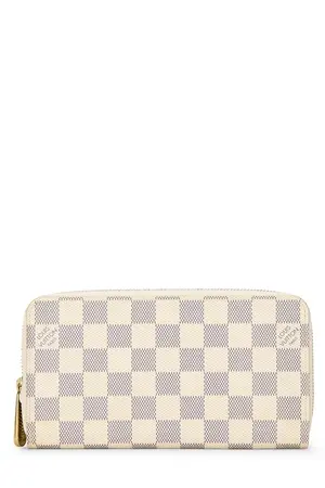 LOUIS VUITTON Damier Azur Zippy Continental Wallet White