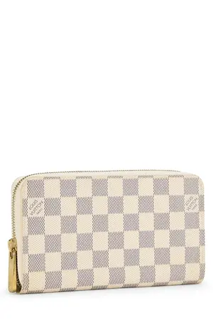 LOUIS VUITTON Damier Azur Zippy Continental Wallet - White
