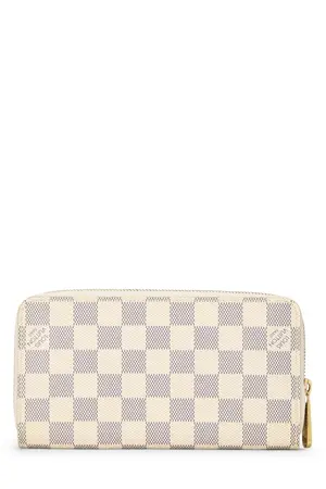 LOUIS VUITTON Damier Azur Zippy Continental Wallet - White