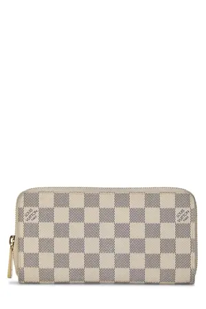LOUIS VUITTON Damier Azur Zippy Continental Wallet White