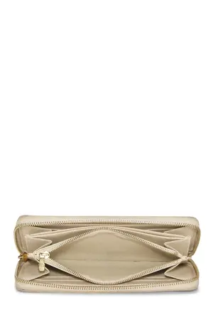 LOUIS VUITTON Damier Azur Zippy Continental Wallet - White