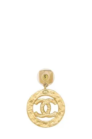 Chanel Cc Dangle Earrings - Blue