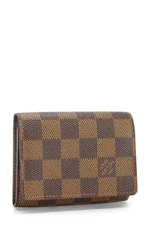 LOUIS VUITTON Damier Ebene Canvas Business Card Holder