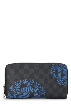 LOUIS VUITTON Damier Graphite Zippy Organizer - Blue