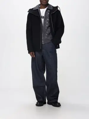 JIL SANDER Virgin Wool Zip-up Hooded Sweatshirt