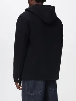 JIL SANDER Virgin Wool Zip-up Hooded Sweatshirt
