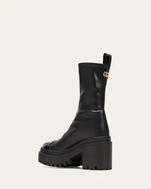 GIUSEPPE ZANOTTI Leather Cap-toe Moto Boots