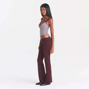 SKIMS Cotton Jersey Foldover Pant - Currant