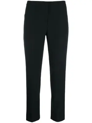 Alexander McQueen Cropped Straight-leg Trousers - Black