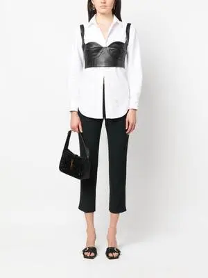 Alexander McQueen Cropped Straight-leg Trousers - Black