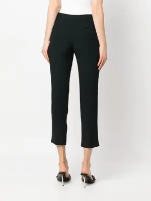 Alexander McQueen Cropped Straight-leg Trousers - Black