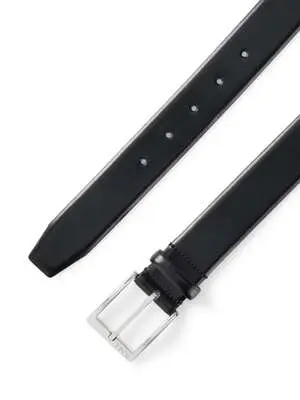 BOSS Logo-engraved Buckle Leather Belt