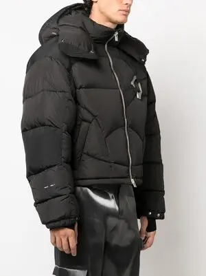 Heliot Emil The Abstract Zip-Up Down Jacket In Black - 56% Off