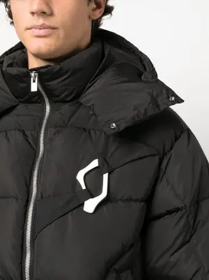 Heliot Emil The Abstract Zip-Up Down Jacket In Black - 56% Off