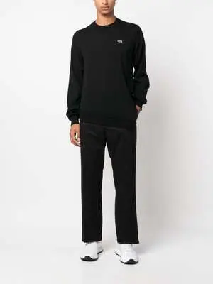 Comme Des Garçons X Lacoste Logo-embroidered Wool Jumper