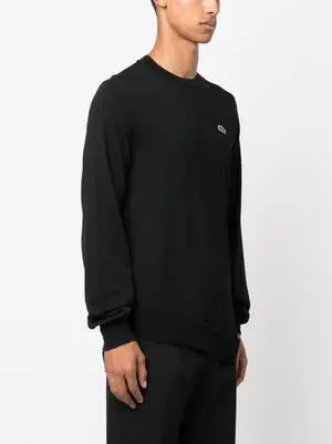 Comme Des Garçons X Lacoste Logo-embroidered Wool Jumper