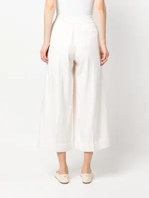 Peserico High-waisted Cropped-leg Trousers