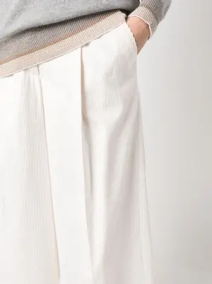 Peserico High-waisted Cropped-leg Trousers