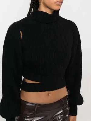 ANDREĀDAMO Roll-neck Knit Jumper - Black