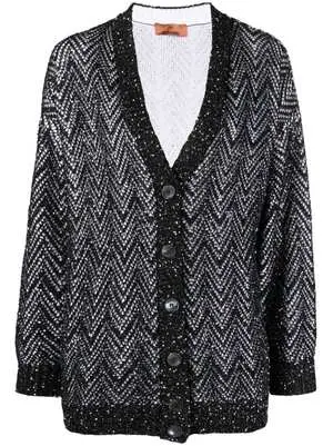 Missoni Sequin-embellished V-neck Cardigan - Black