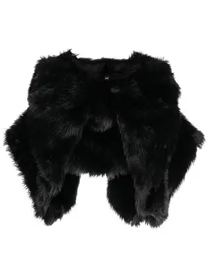 Comme Des Garçons Fur-design Cropped Blouse
