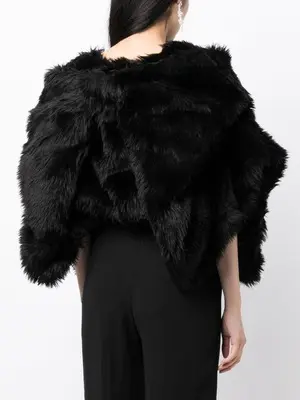 Comme Des Garçons Fur-design Cropped Blouse