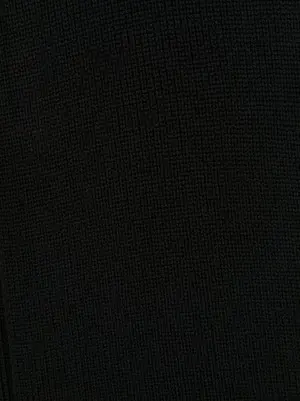 Woolrich Logo-patch Ribbed Scarf - Black