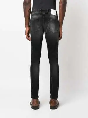 PT TORINO Logo-patch Skinny Jeans - Black
