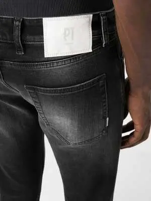 PT TORINO Logo-patch Skinny Jeans - Black