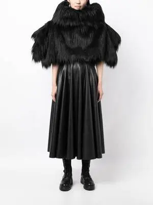 Comme Des Garçons Faux-fur Cropped Cape