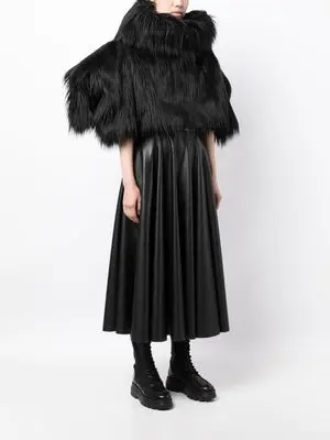 Comme Des Garçons Faux-fur Cropped Cape