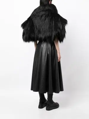 Comme Des Garçons Faux-fur Cropped Cape