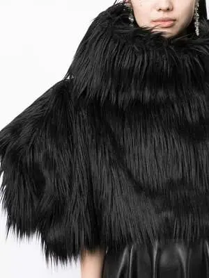Comme Des Garçons Faux-fur Cropped Cape